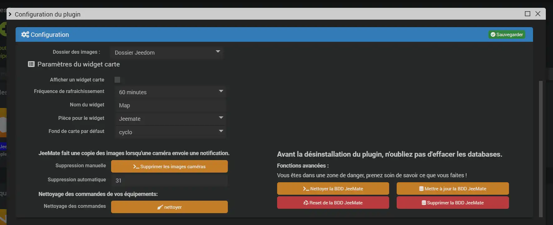 Configuration du plugin | JeeMate
